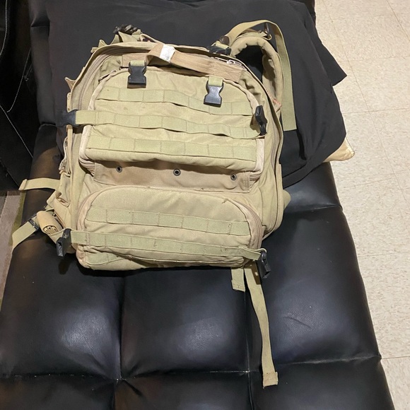 Bags | Tactical Tan Backpack | Poshmark